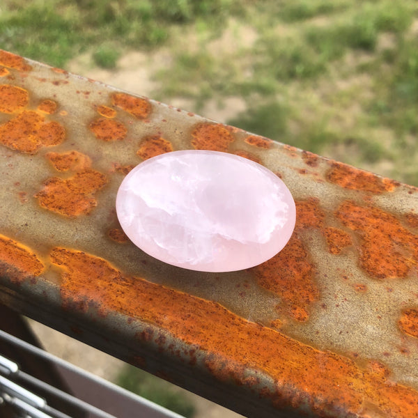 Rose Quartz Palm Stone - Things That Rock